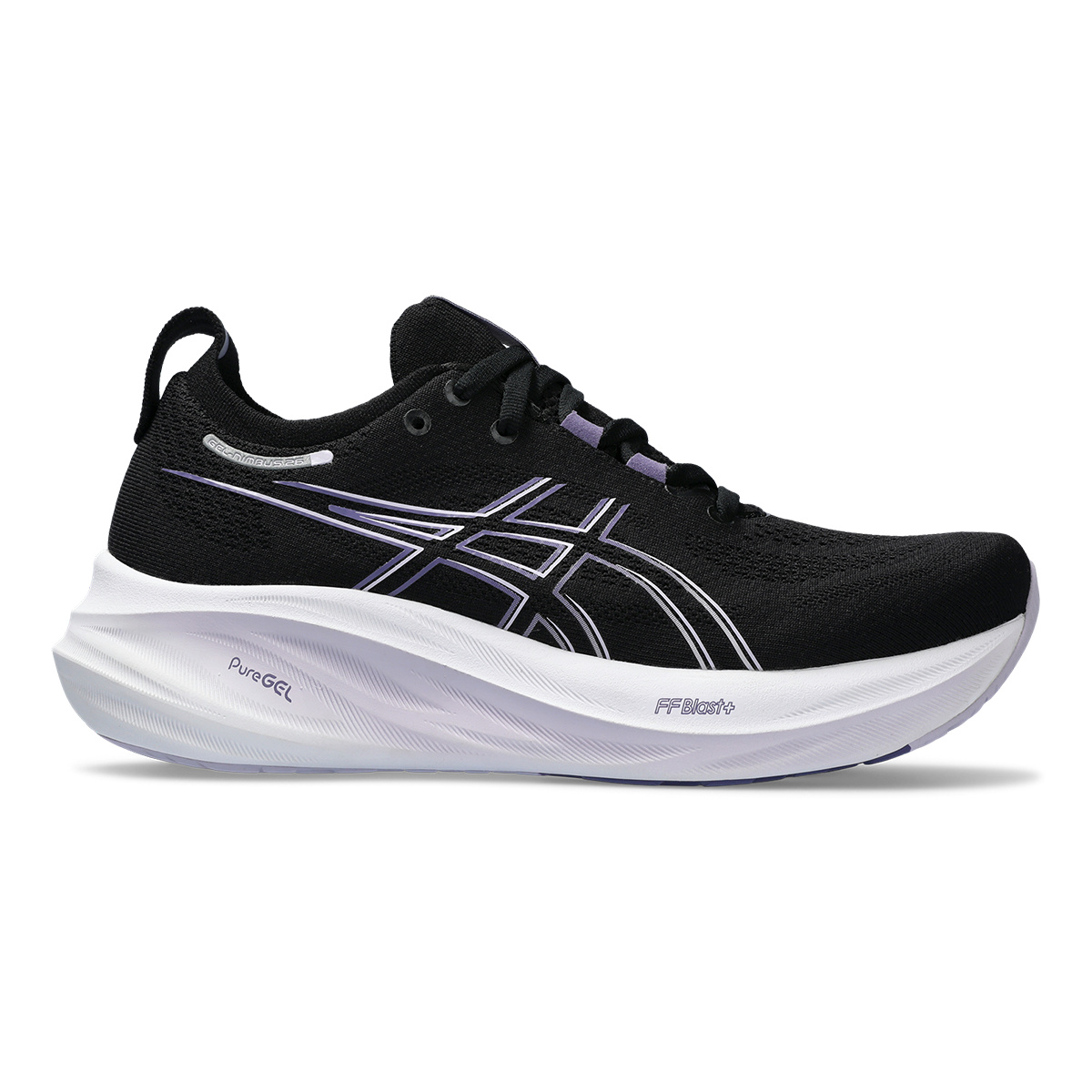 Asics Gel Nimbus 26 - Black - Dusty Purple – Fit2Run