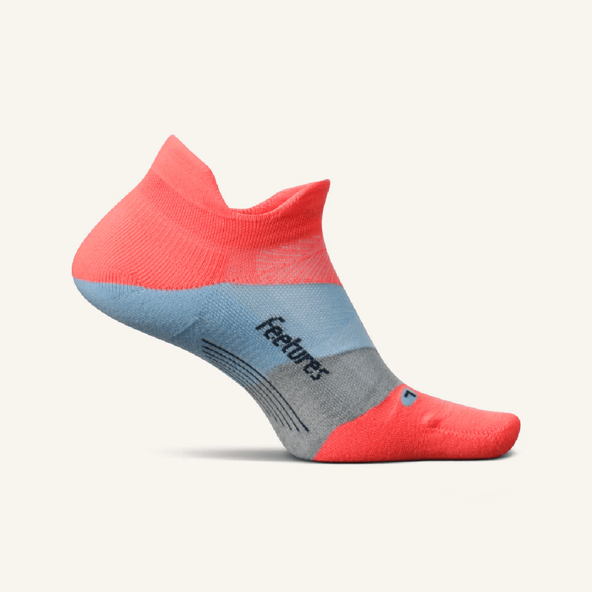 Feetures Elite Ultra Light No Show Tab - Climb Coral – Fit2Run