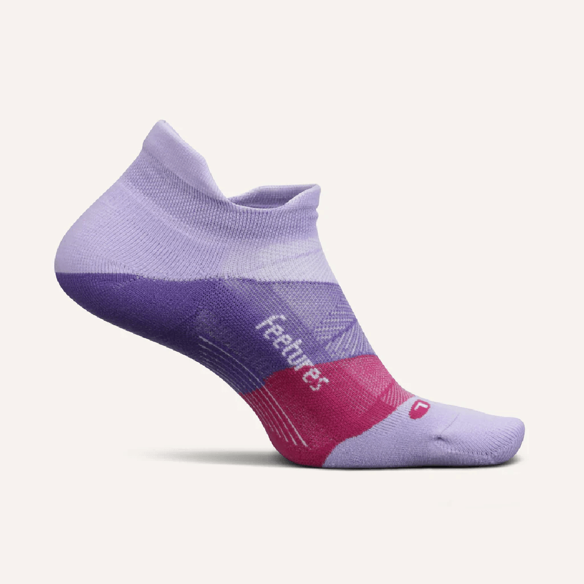 Feetures Elite Ultra Light No Show Tab - Lace Up Lavender – Fit2Run