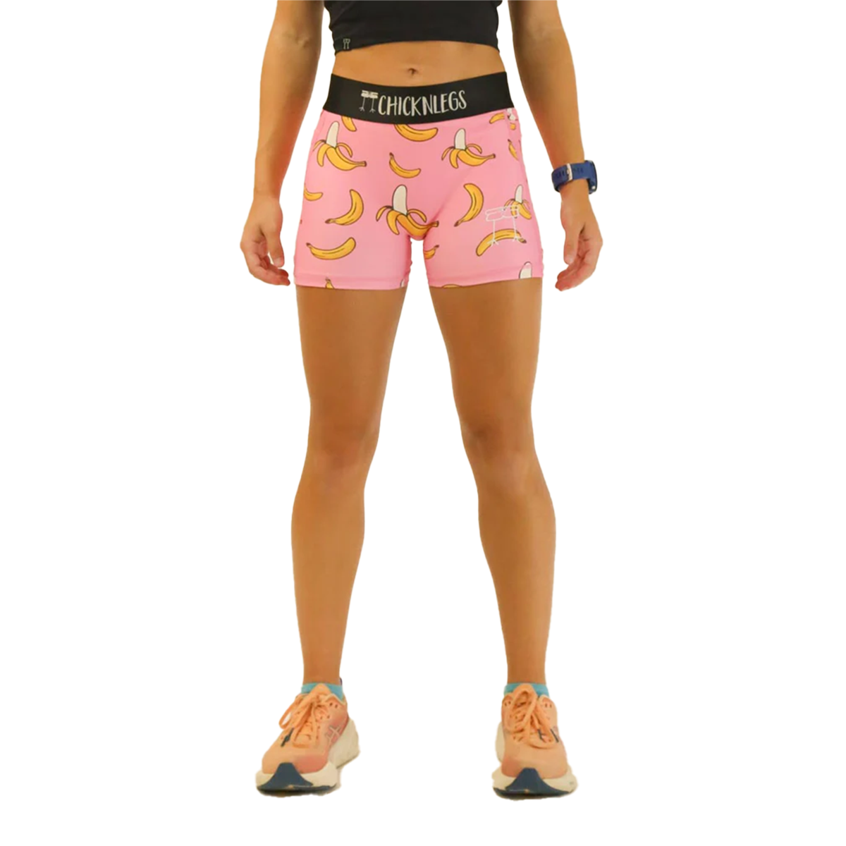 ChicknLegs 3" Compression Shorts Pink Bananas – Fit2Run